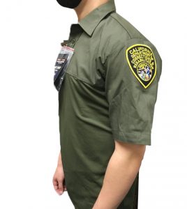 United Base Shirt w/ CDCR Patches Short Sleeve - Olive Green | Halby's